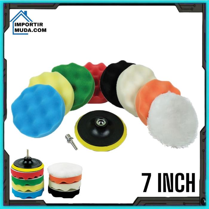 Jual Busa poles 3 inch 4 inch 5 inch 7 inch wool polishing set motor ...