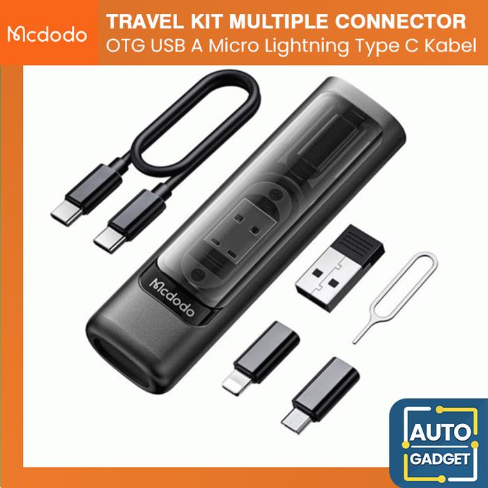 Jual MCDODO Multiple Connector OTG USB A Micro Lightning Type C Kabel ...