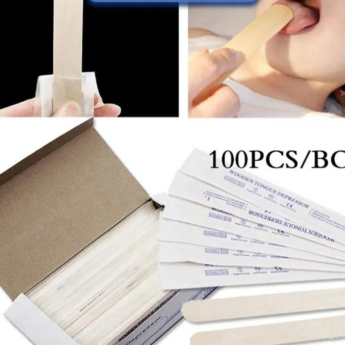 Jual Tongue depressor steril wooden Tongue spatel kayu 100/lidah spatel ...
