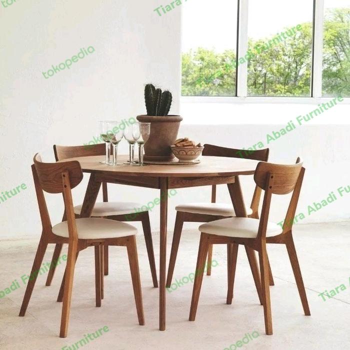 Jual Set kursi cafe meja makan bundar minimalis kayu jati ,meja cafe bundar - Kab. Jepara ...