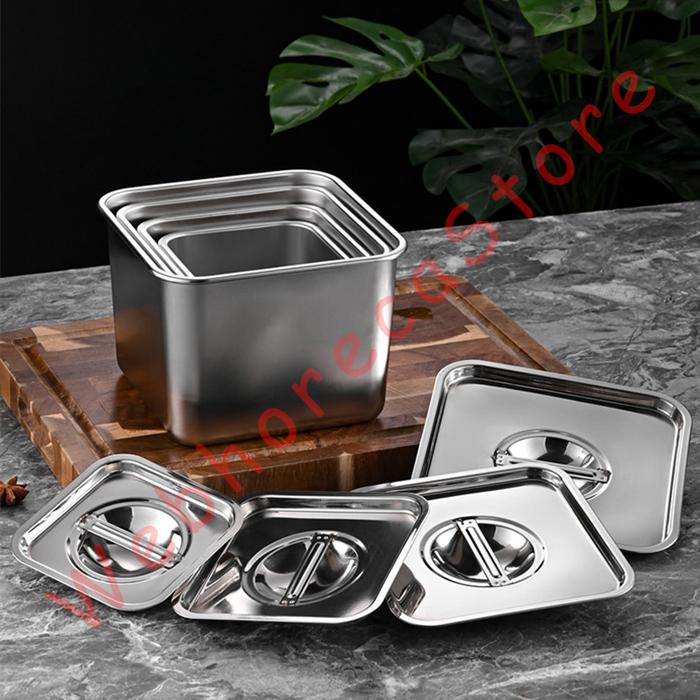 Jual Bain Marie Condiment Container W Lid/ Box Bumbu Saos Stainless ...