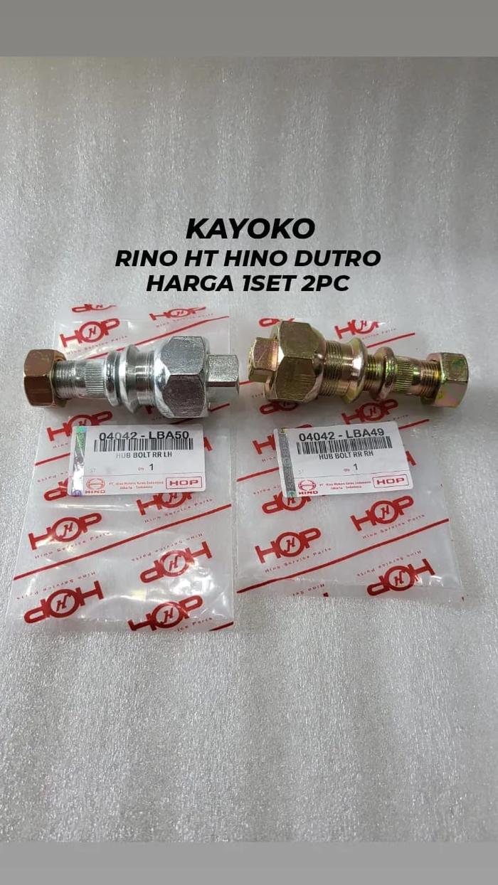 Jual BAUT RODA BELAKANG RINO HT HINO DUTRO R/L HARGA 1SET 2PC HUB BOLT ...