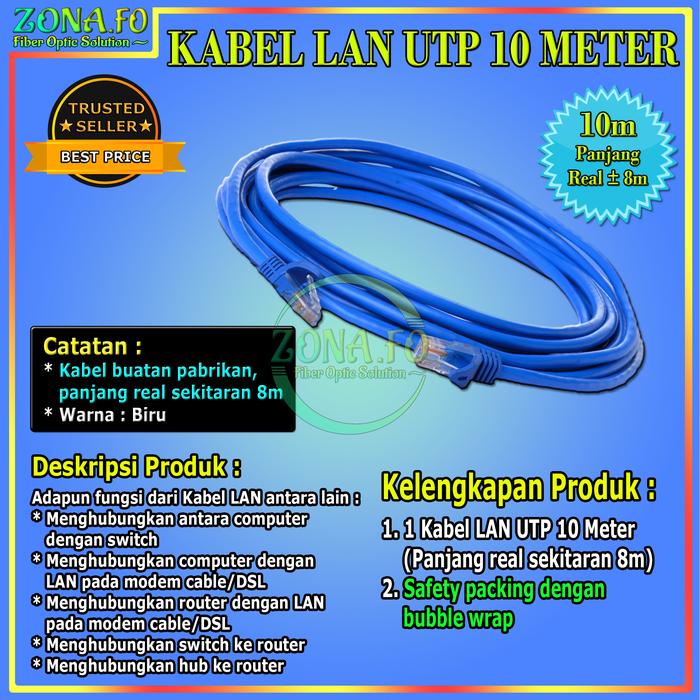 Promo Kabel Lan 10 Meter Kabel Lan UTP Cat5e Network Cable LAN 10m ...