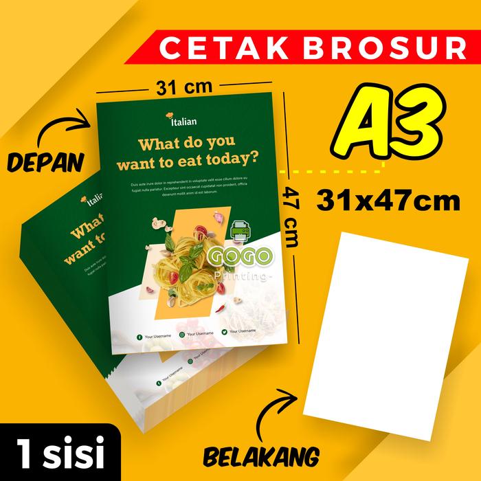 Jual Ecer - Cetak Brosur / Flyer / Leaflet 1 sisi - A3, 120 - Kota Kediri - GOGO print | Tokopedia