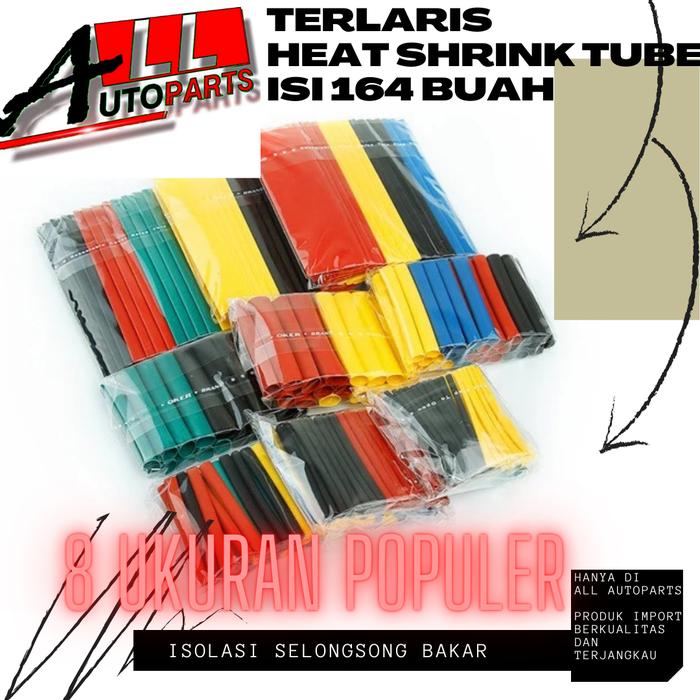 Jual PROMO 164 PCS Heat Shrink Tube Isolasi Selongsong Susut Kabel ...