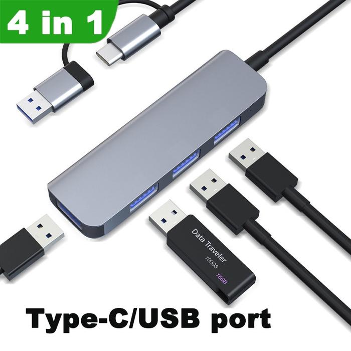 Promo Usb HUB type c / USB A 4 Port Usb 3.0 2.0 High Speed Power ...