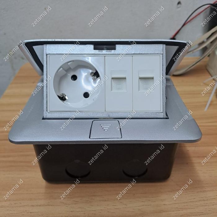 Jual Stop Kontak Lantai / Tanam Aluminium Floor Socket Pop Up - ARDE ...