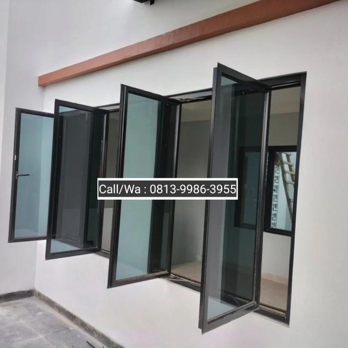 Jual Jendela Aluminium dan Kaca model Swing || Daun Jendela Aluminium ...