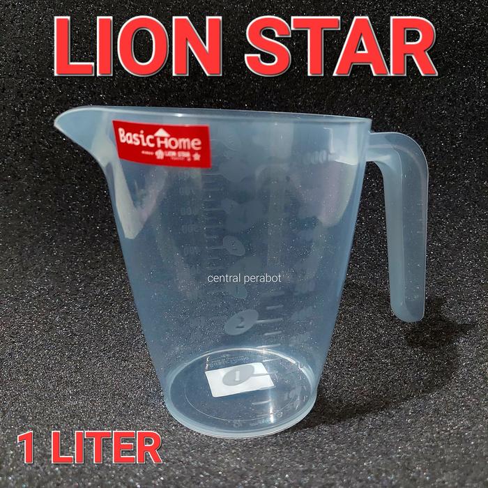 Jual Gelas ukur air 1 liter/gelas takaran air Lion star 1000 ml/1 liter ...