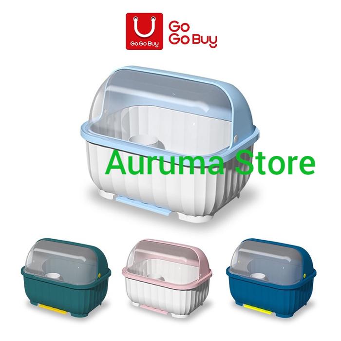 Jual Rak Piring Plastik Tempat Alat Dapur Tertutup Dish Dryer Kuat ...