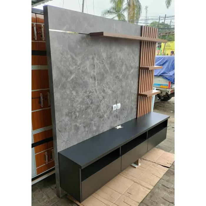 Jual Buffet tv gantung / Rak tv backdrop minimalis HPL - Kab. Tangerang ...