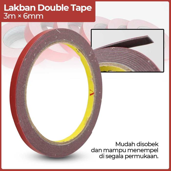 Promo Lakban Double Tape Selotip Busa Perekat Serbaguna 10 Meter - 3M x ...