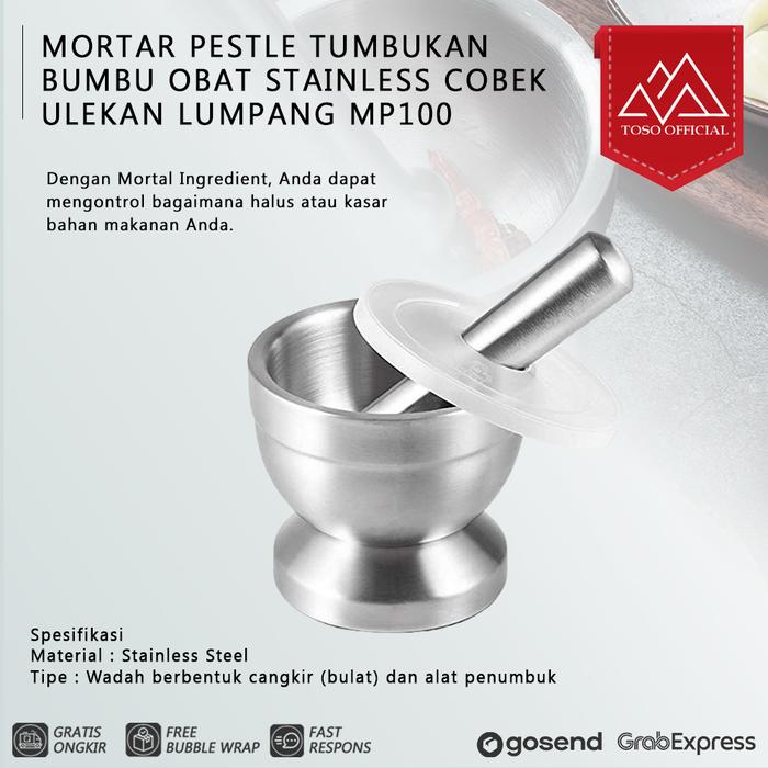 Jual Mortar Pestle Tumbukan Bumbu Obat Stainless Cobek Ulekan Lumpang ...