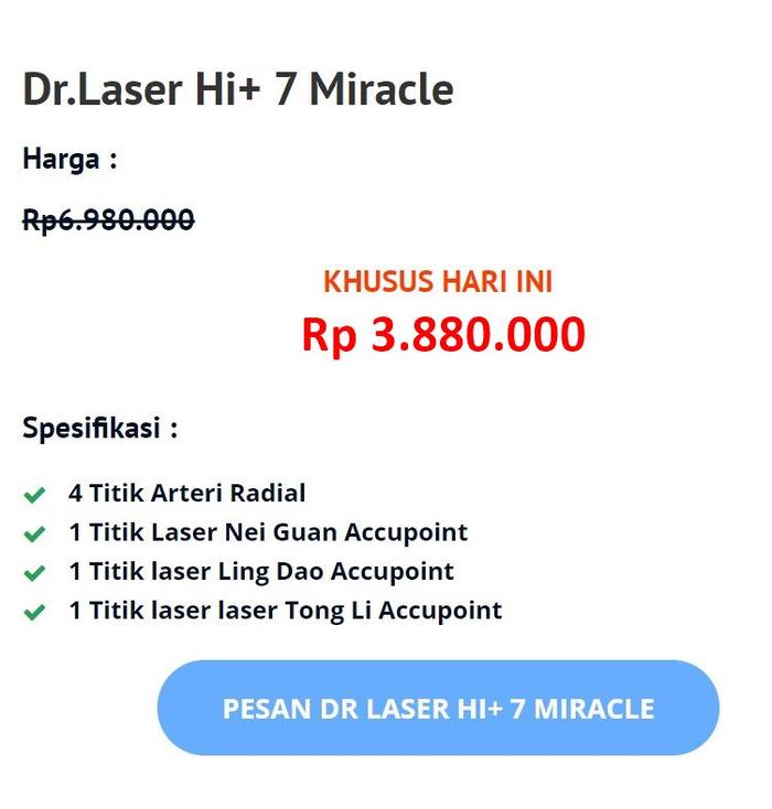 Jual Alat Terapi Laser Jam Tangan Kesehatan Original 7 Miracle&Perfect ...