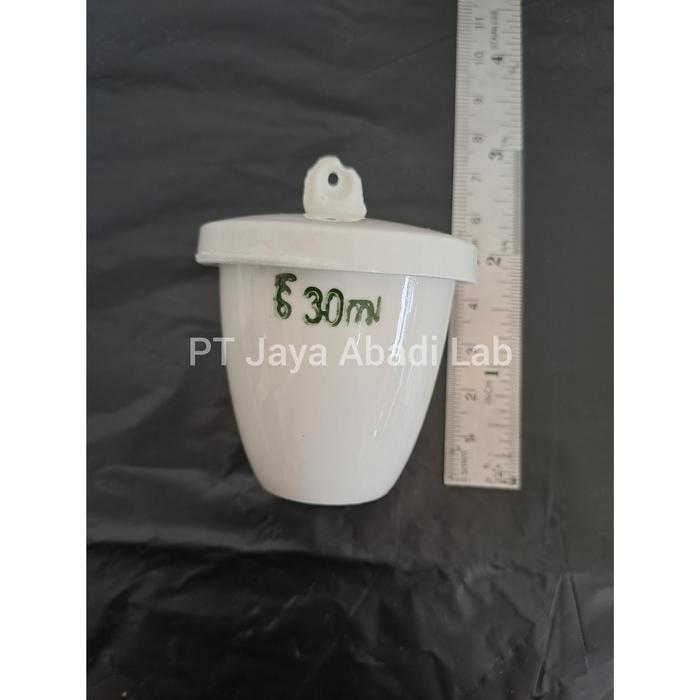 Promo cawan porselen laboratorium porselin krus crucible with lid 30ml ...