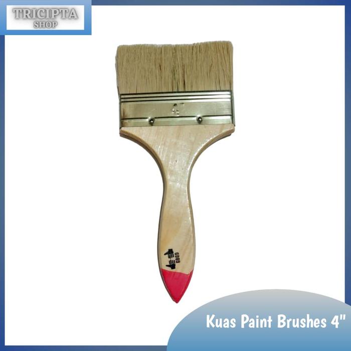 Jual Kuas Cat Paint Brush Gagang Kayu Ukuran 1" / 2" / 3" / 4" / 5 ...