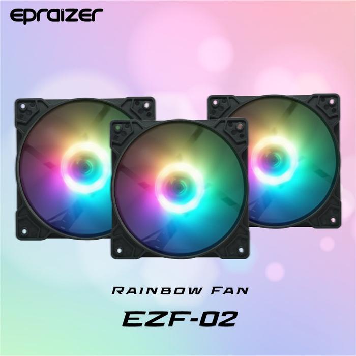 Jual Fan Set Casing PC Rainbow RGB Epraizer EZF-02 Change Able LED RGB ...