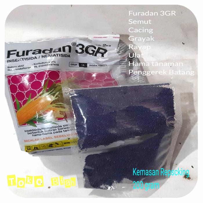 Jual FURADAN 3GR Repacking 200 grm Insektisida Nematisida Hama Tanaman ...