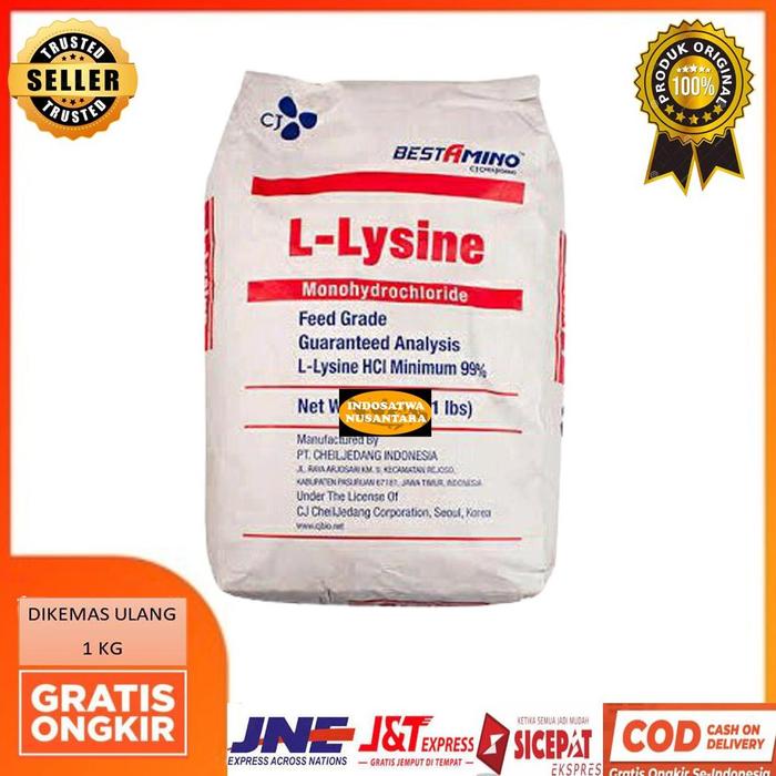 Jual LYSINE 1 KG LISIN LYSIN LISINE LEUSIN SUPLEMEN VITAMIN PENGGEMUK ...