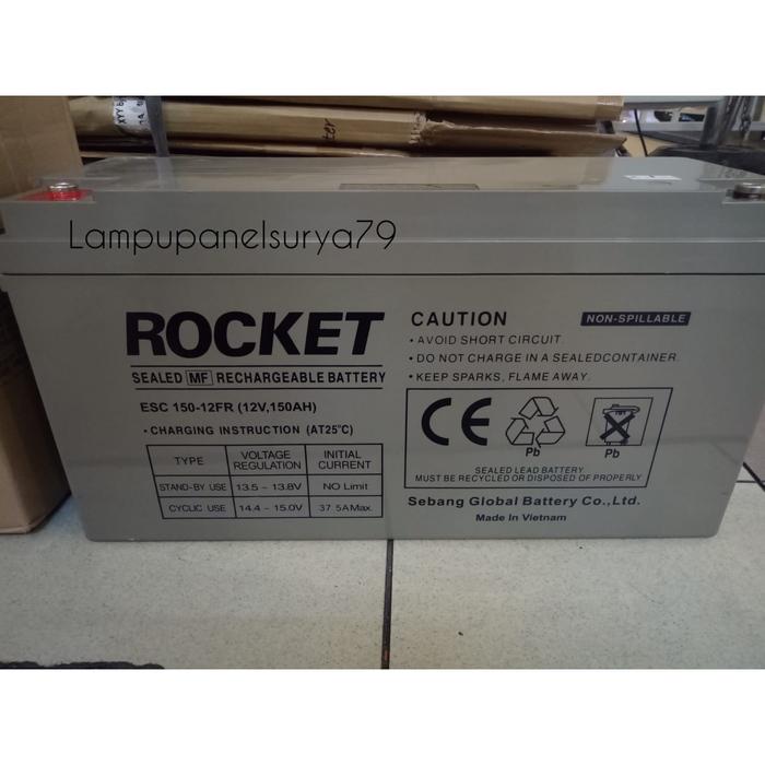 Jual NEW Baterai Battery Aki EnerRocket ESC 150-12FR 12V 150AH 150 ah ...