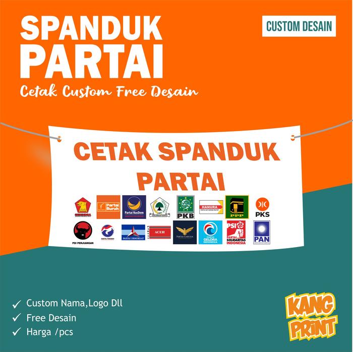 Jual Cetak Spanduk Partai - Kota Bekasi - Hiprint.idn | Tokopedia