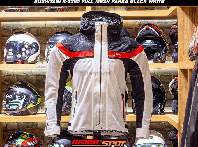 Jual JAKET MOTOR JAKET MOTOR KUSHITANI K-2385 FULL MESH PARKA BLACK WHITE - Jakarta Pusat ...