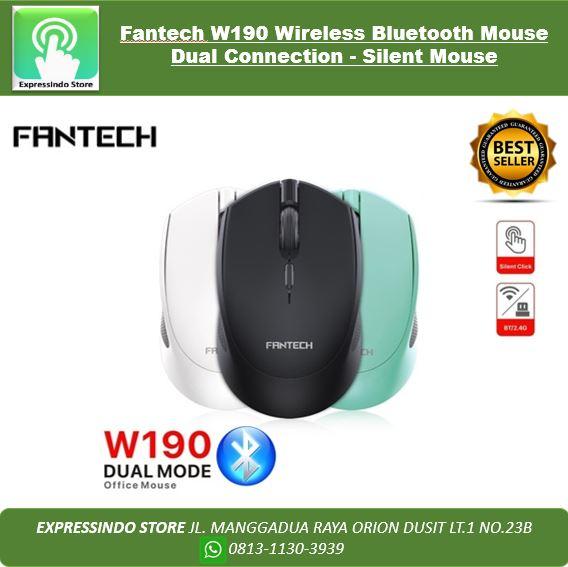 Jual Fantech W190 Wireless Bluetooth Mouse Dual Connection - Silent Mouse - Jakarta Pusat ...