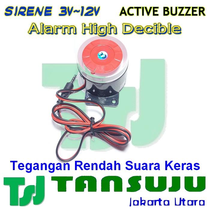 Jual Active Buzzer Sirene Sirine DC 3V - 12V 120dB Alarm High Decible ...
