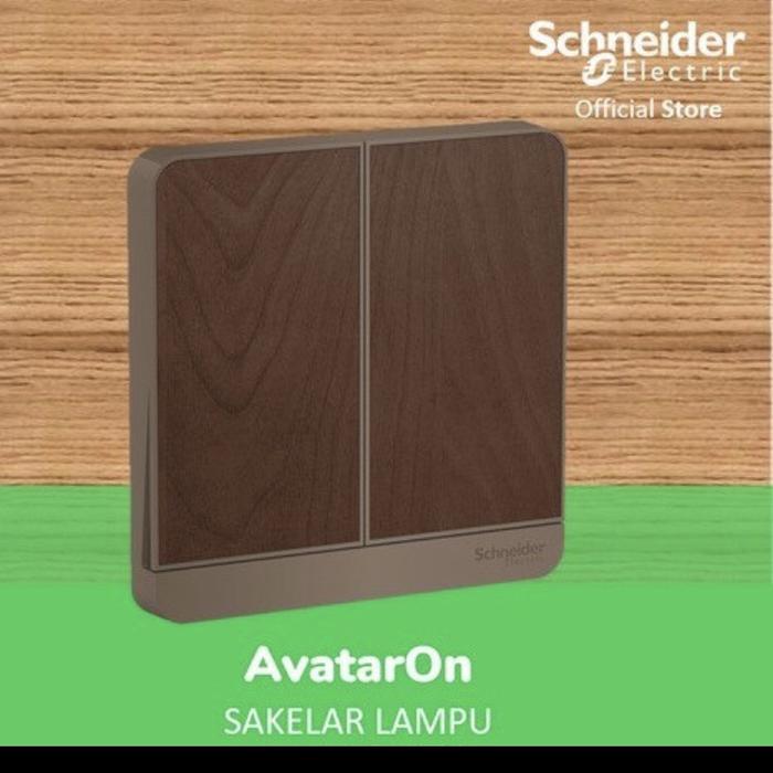 Jual Saklar schneider avatar on avataron seri double wood kayu - Hotel ...