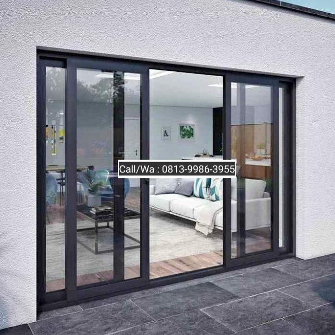 Jual Pintu Aluminium model Sliding Aluminium Kaca || Daun Pintu ...