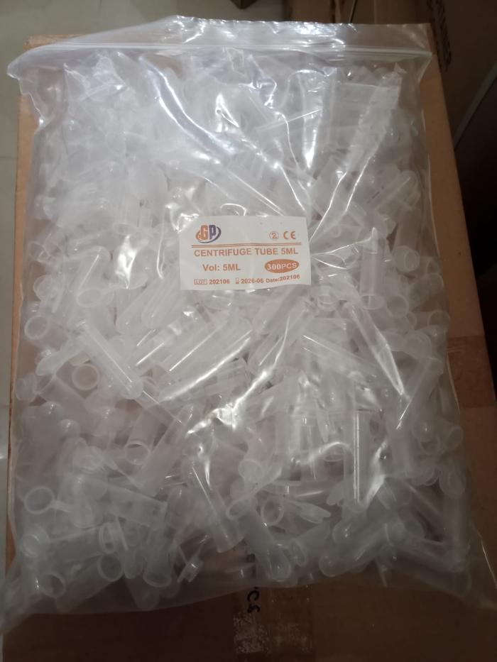 Jual Centrifuge tube 5ml / Sample cup 5ml - GP (1 pack = 300pcs) - Kota ...