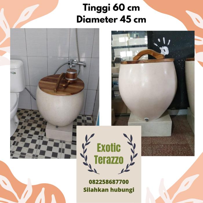 Jual Bak mandi teraso model bakul unik dan etnik nuansa khas bali - Kota Depok - Rumi Terazzo ...