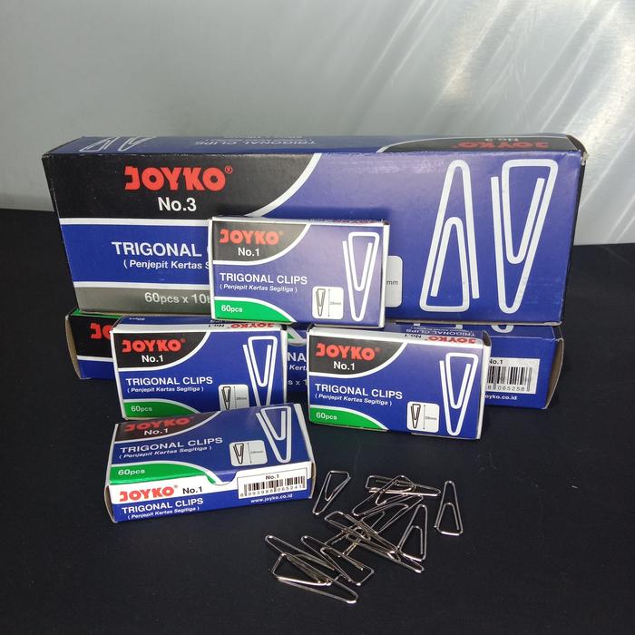 Jual Paper clip No. 3 Joyko Trigonal 1 kotak isi 60 pcs - Jakarta Utara ...