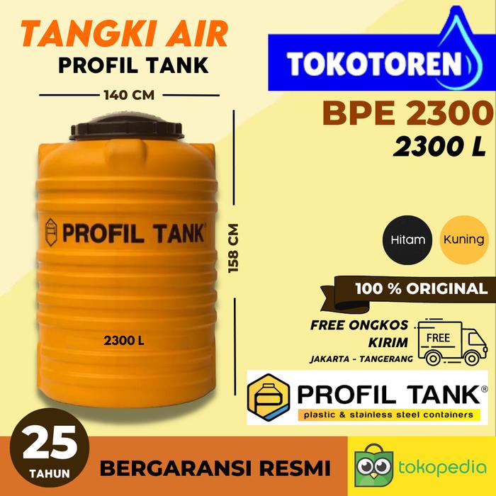 Jual TOREN / TANGKI AIR PROFIL TANK BPE 2300 LITER GARANSI RESMI 25 ...