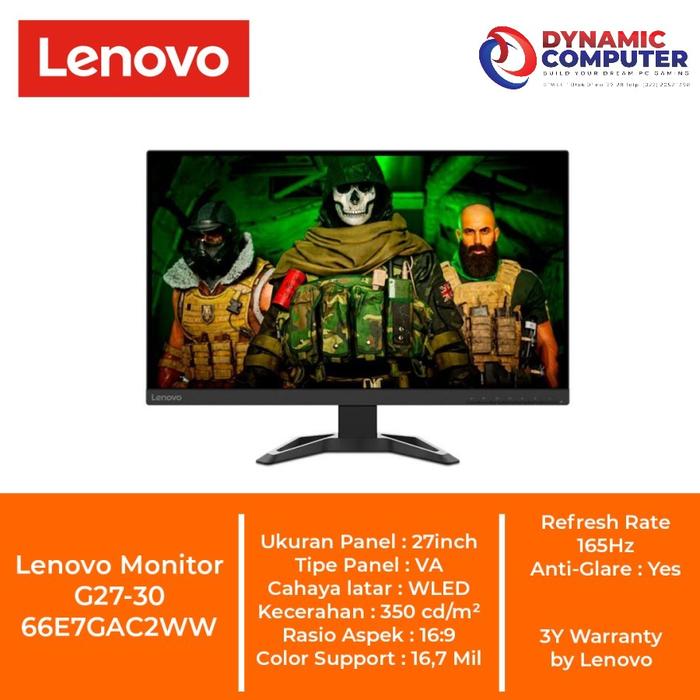 Jual LED LENOVO G27 30 -27 INCH FULL HD 165HZ G-SYNC GAMING MONITOR ...