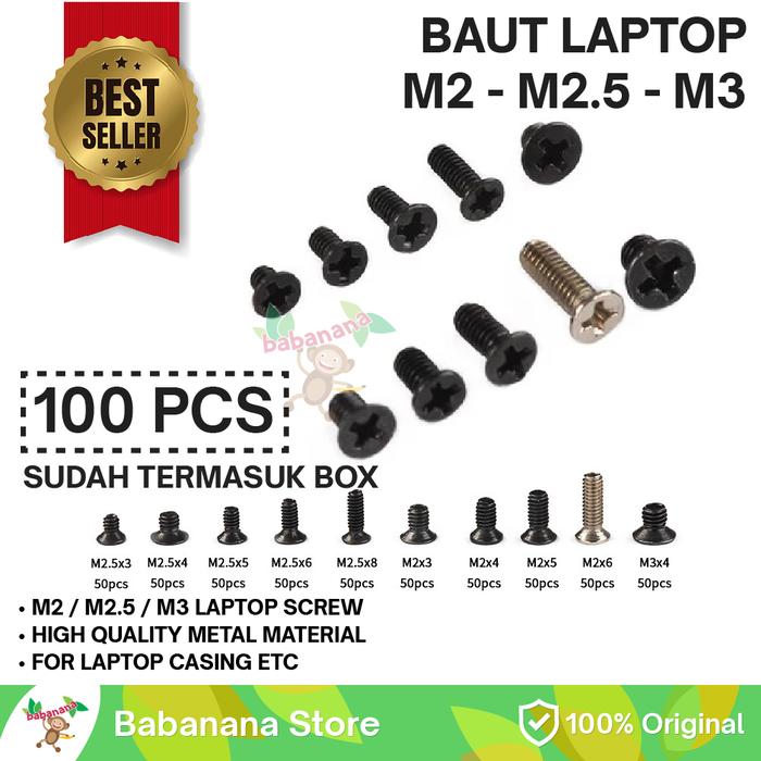 Jual Baut Laptop 100Pcs Screw Kit Set Asus Acer Hp Dell Lenovo computer ...