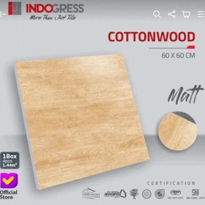 Jual granit indogress 60x60 cottonwood/granite motif kayu - Kab. Bogor - Nugraha granit store ...
