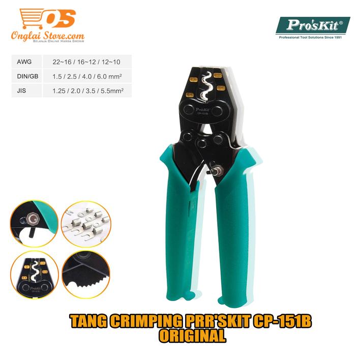 Promo Tang Skun Crimping Tool Proskit CP-151B Ratchet Insulated ...
