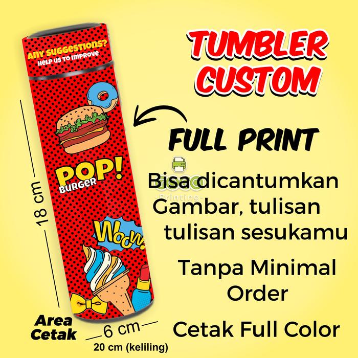 Jual Tumbler Custom Grafir Laser Cetak Tumbler Gambar Full Color Satuan ...