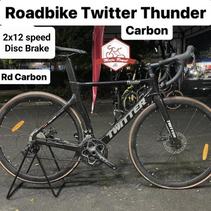Jual Sepeda Balap Roadbike Twitter Thunder Carbon Disc Brake 12 Speed ...