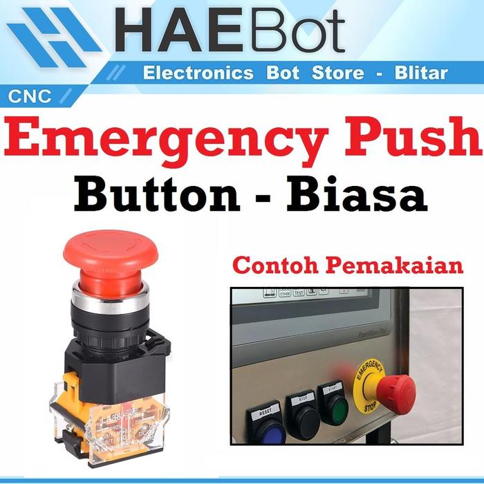 Jual [HAEBOT] EMERGENCY PUSH BUTTON EA38 AC 660V 10A TOMBOL GAWAT ...