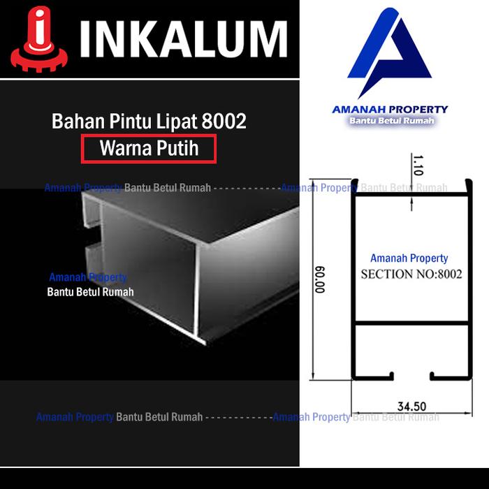 Jual Kusen Pintu Jendela Alumunium Profil Inkalum - 8002 Putih - Kota ...