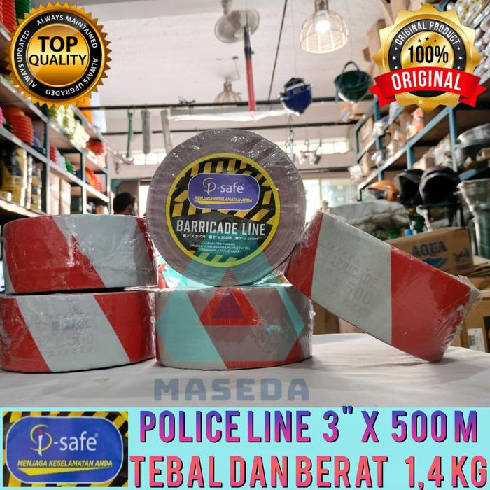 Jual Garis Pembatas/ Police Line Merah - Putih uk 3”x500m BARRICADE i ...