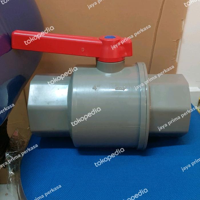 Jual Ball valve pvc drat 4" inch / Stop kran pvc drat dalam 4 inch ...