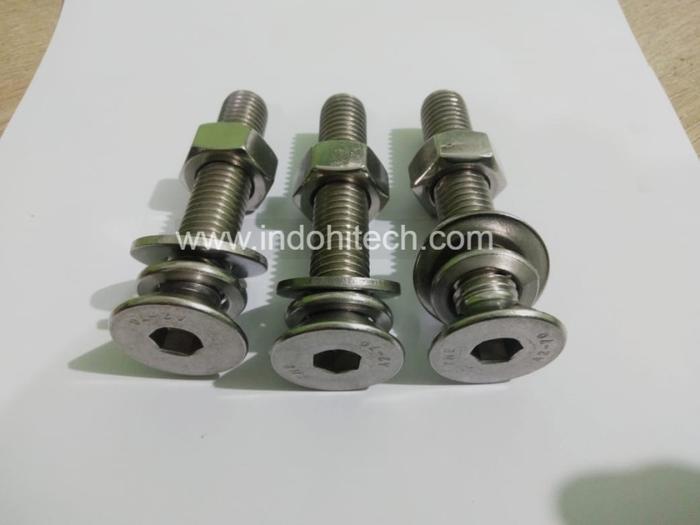 Jual Baut Mur Ring Verseng L M10 x 50 mm SS304 Baut Verseng JF SET M10x50 - Kab. Bekasi ...