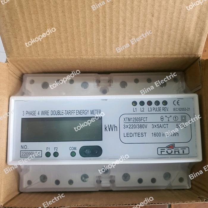 Jual KWH Meter Digital Double Tarif 3 Phase XTM1250SFCT 4W 50HZ FORT - Jakarta Pusat - Bina ...