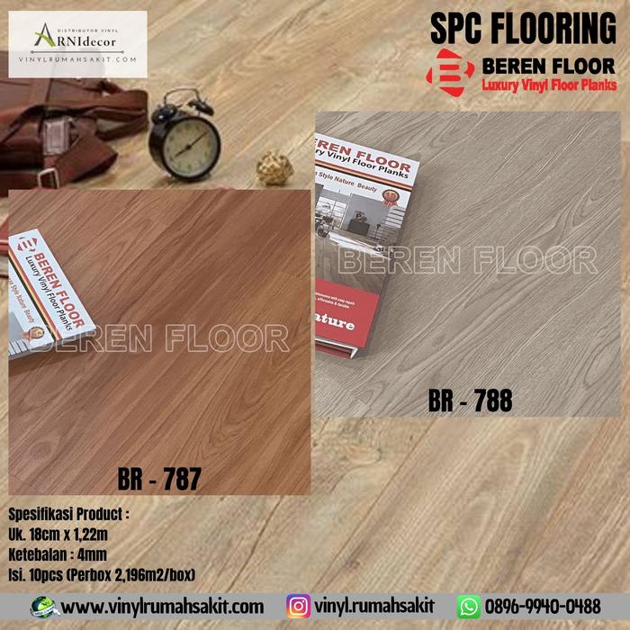Jual Lantai SPC Flooring Beren tebal 4mm - Bahan PVC Banyak Motif Ready ...