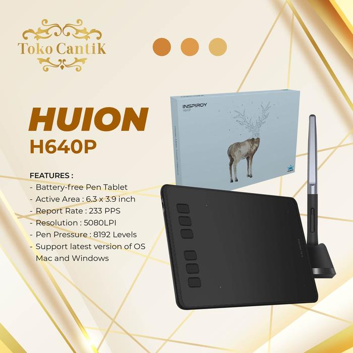 Jual Huion H640P Graphic Drawing Pen Tablet For OSU Game PC Android ...