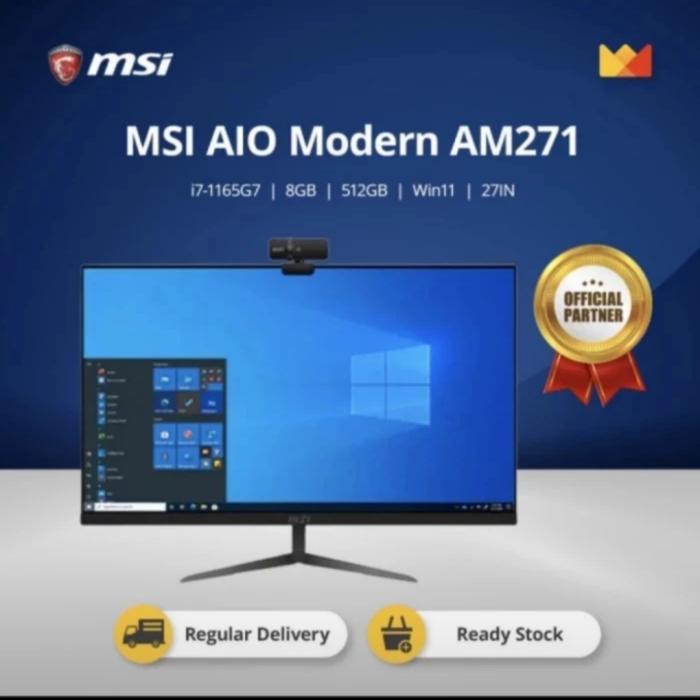 Jual PC AIO MSI MODERN AM271 11M INTEL CORE I7- 1165G7 8GB/512GB SSD ...