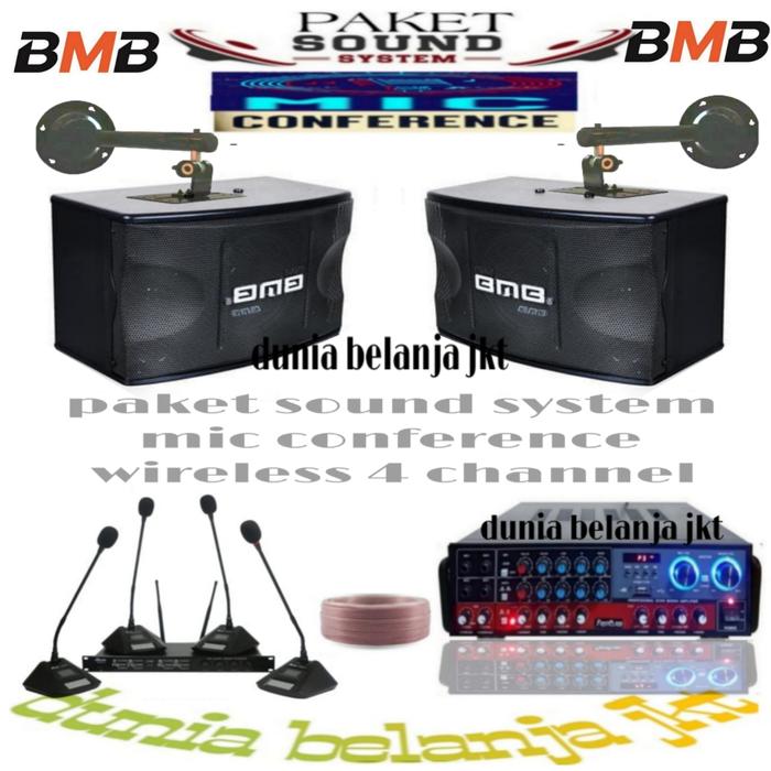 Jual paket sound system ruang meeting mic conference wireless 4 MIC ...